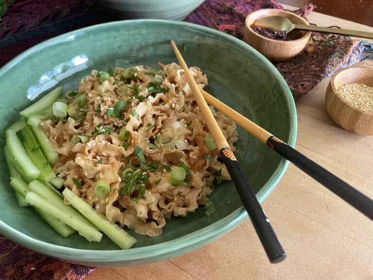 Cold Asian Sesame Noodles - The Savory Tart